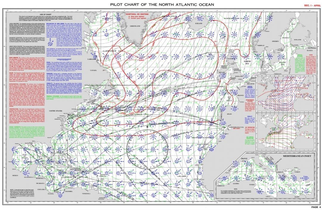 Uso de PILOT CHARTs en un velero - Navegantes Oceánicos