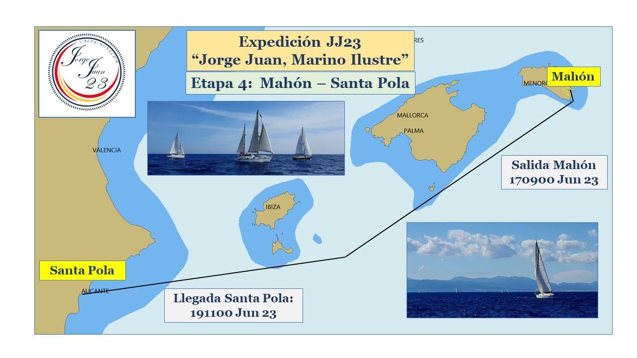 Expedición JJ23. Etapa 4: Mahón - Santa Pola. - Navegantes Oceánicos
