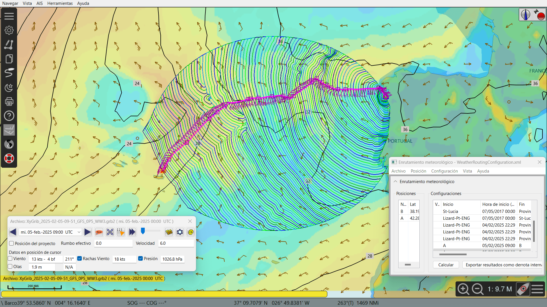Weather routing (enrutamiento meteorológico) en un velero - Navegantes ...